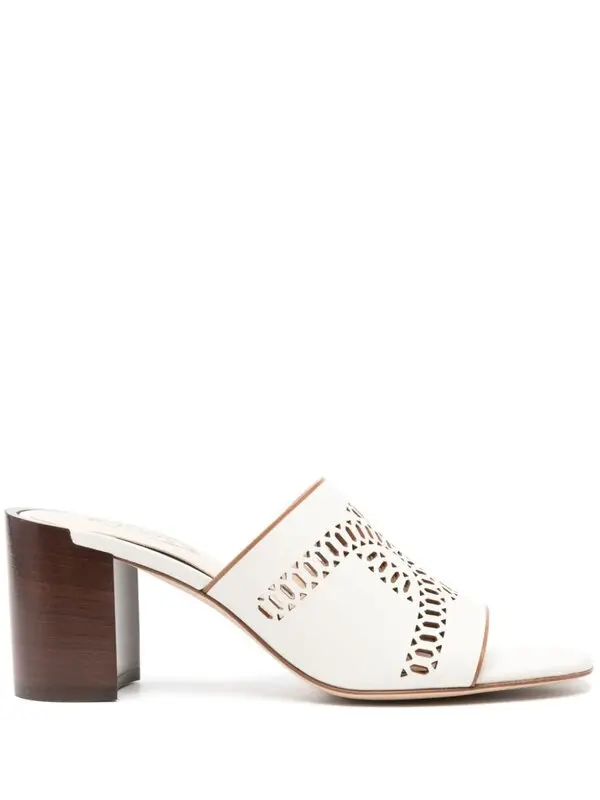TOD'S Kate Leather Sandals - White