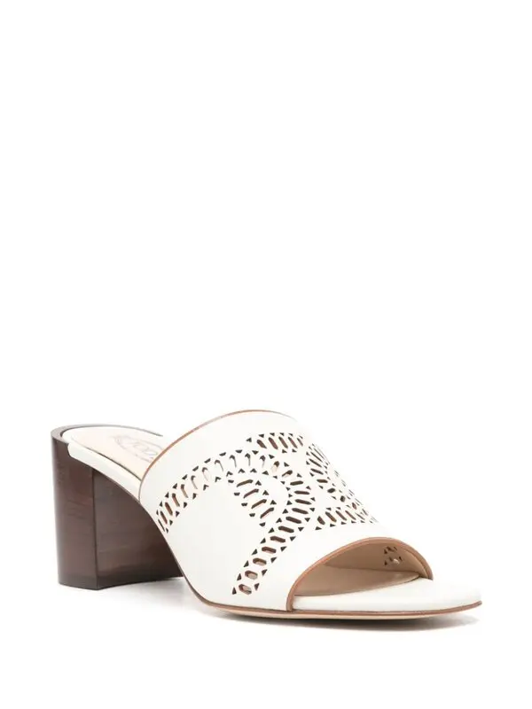 TOD'S Kate Leather Sandals - White