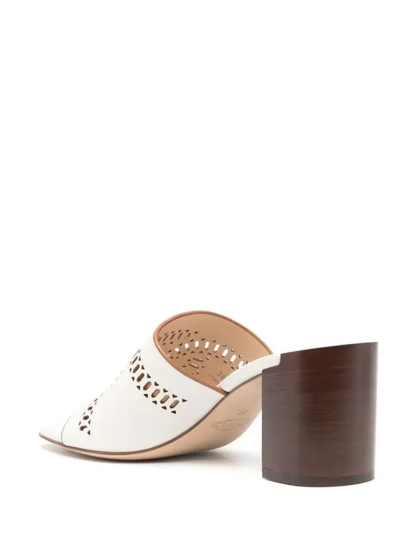 TOD'S Kate Leather Sandals - White