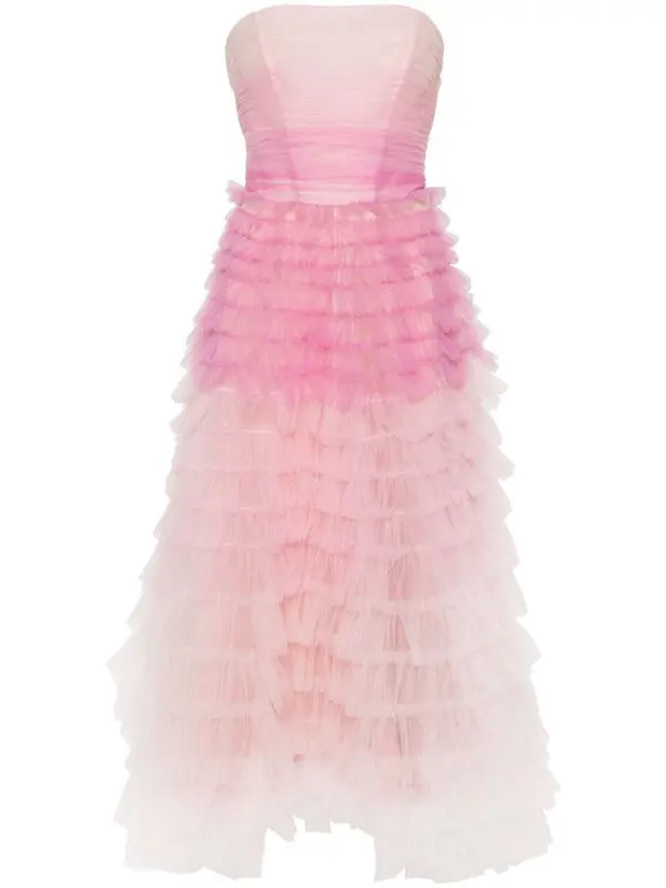 ANA RADU Gradient-effect Tulle Dress