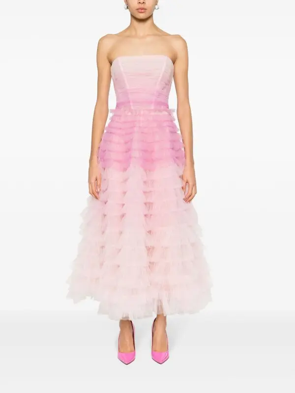 ANA RADU Gradient-effect Tulle Dress