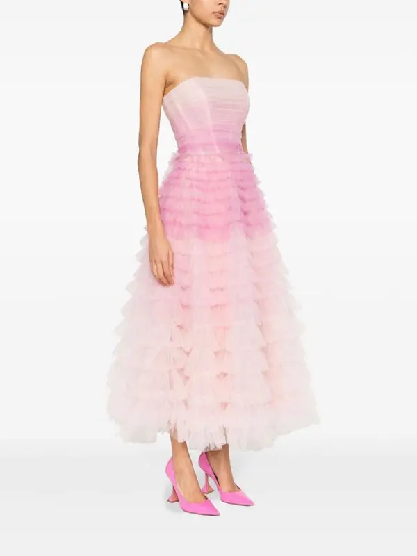 ANA RADU Gradient-effect Tulle Dress