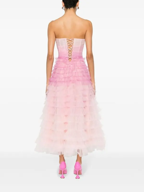 ANA RADU Gradient-effect Tulle Dress