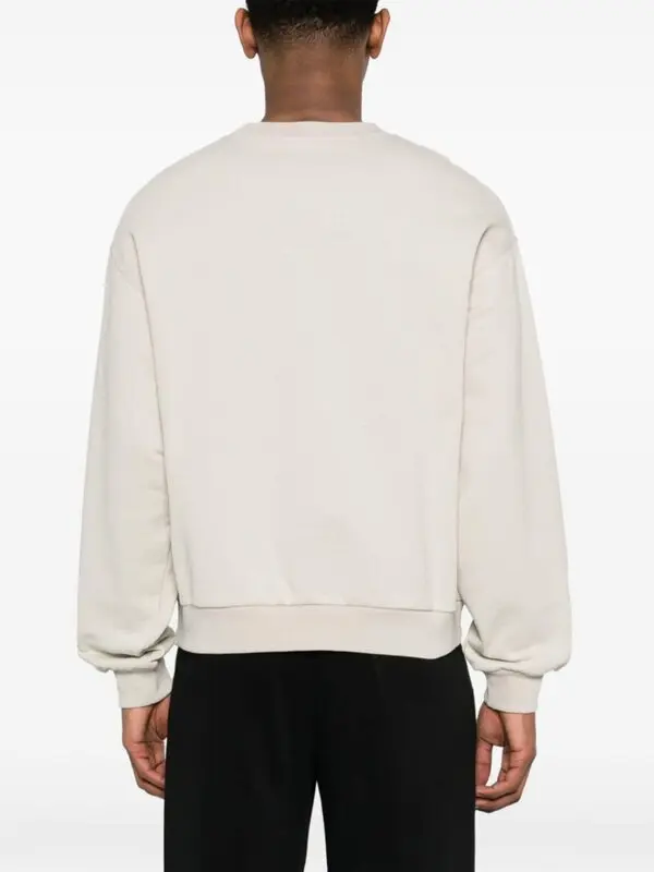 Gucci Logo-print Cotton Sweatshirt - Neutrals
