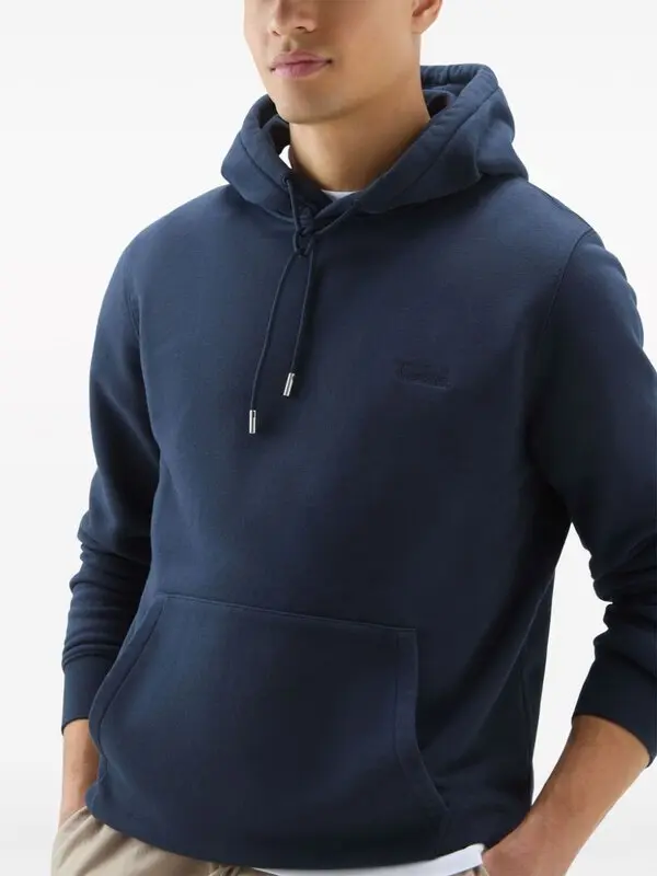 Woolrich Cotton Blend Embroidered Logo Hoodie - Blue