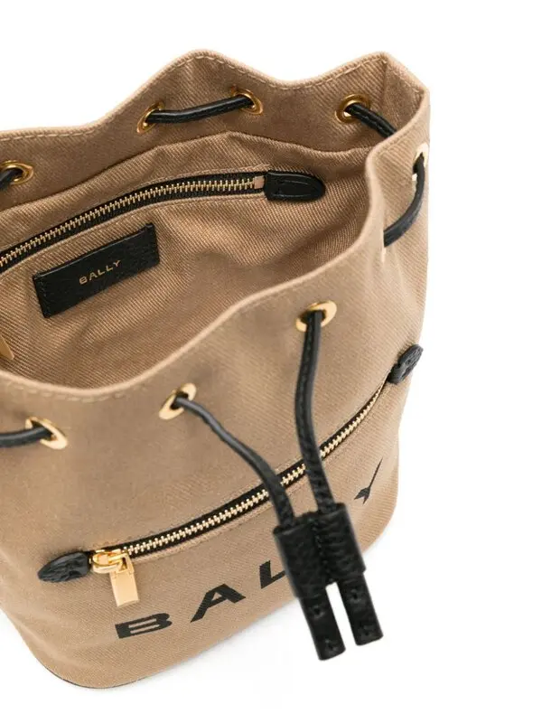 Bally Bar Canvas Bucket Bag