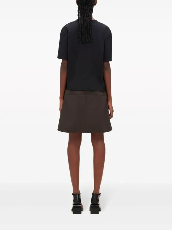 COURREGES Logo-appliqué T-shirt - Black