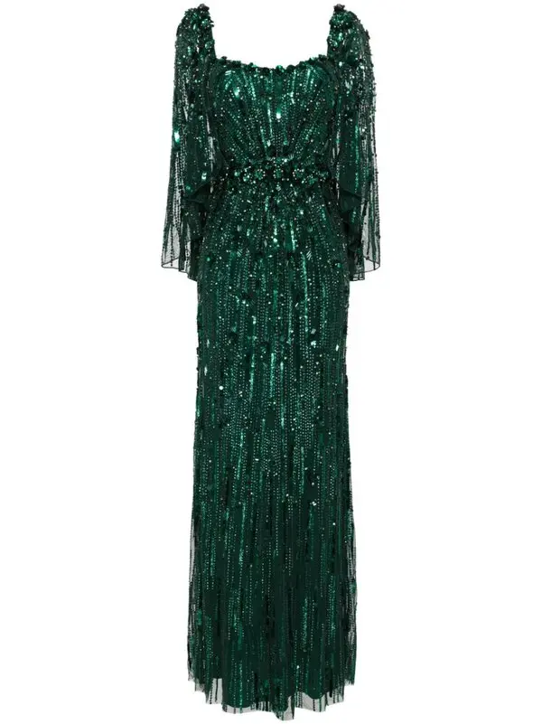 Jenny Packham Brightstar Sequin-embellished Gown - Green