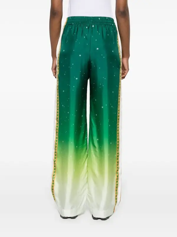 Casablanca Joyaux D'afrique Silk Trousers - Green