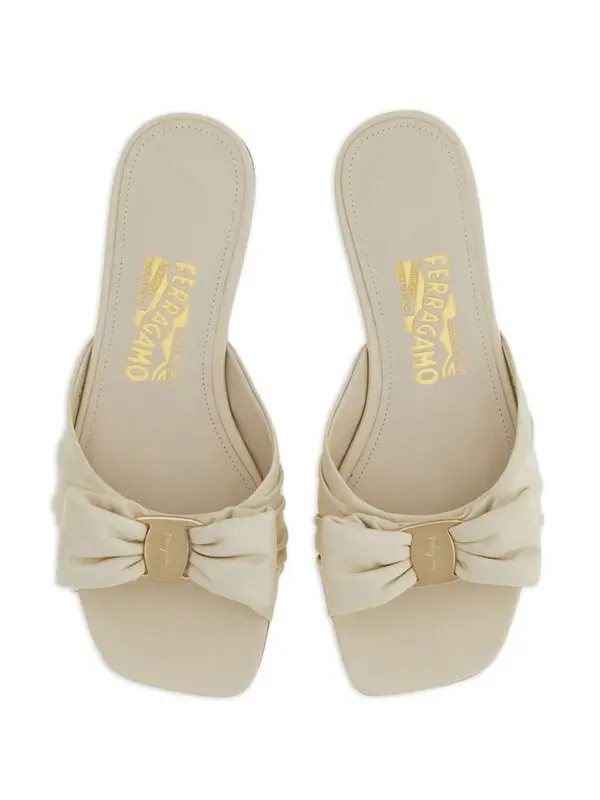 FERRAGAMO Padded Vara Leather Mules