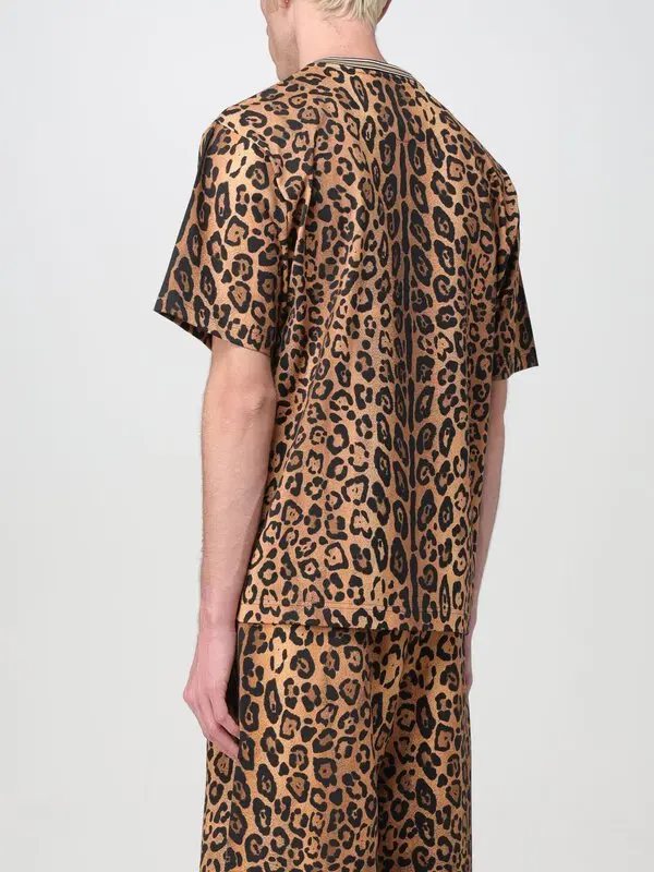 Dolce & Gabbana Animalier Print Cotton T-shirt With Contrast Trims