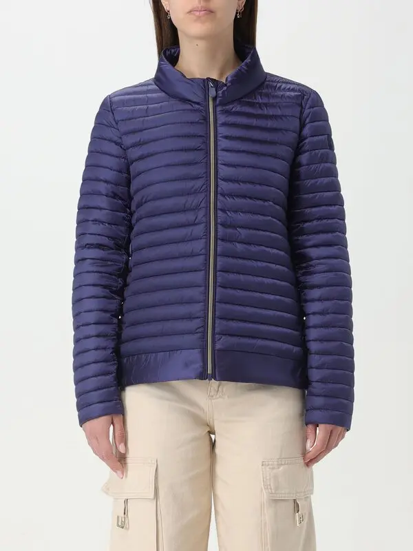 SAVE THE DUCK Quilted Zip-up Jacket - Blue