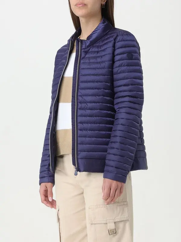 SAVE THE DUCK Quilted Zip-up Jacket - Blue