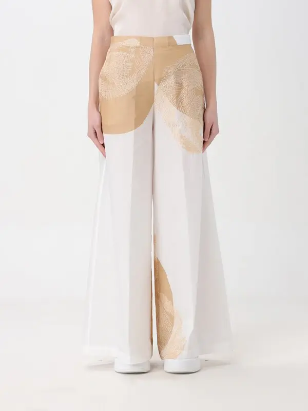 Liviana Conti Embroidered Wide-leg Trousers