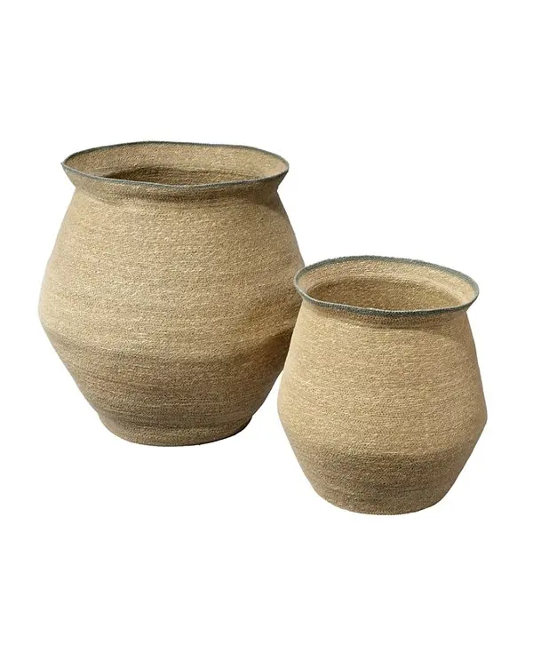 JAMIE YOUNG CO. Cobra Seagrass Basket, Set Of 2 - Natural