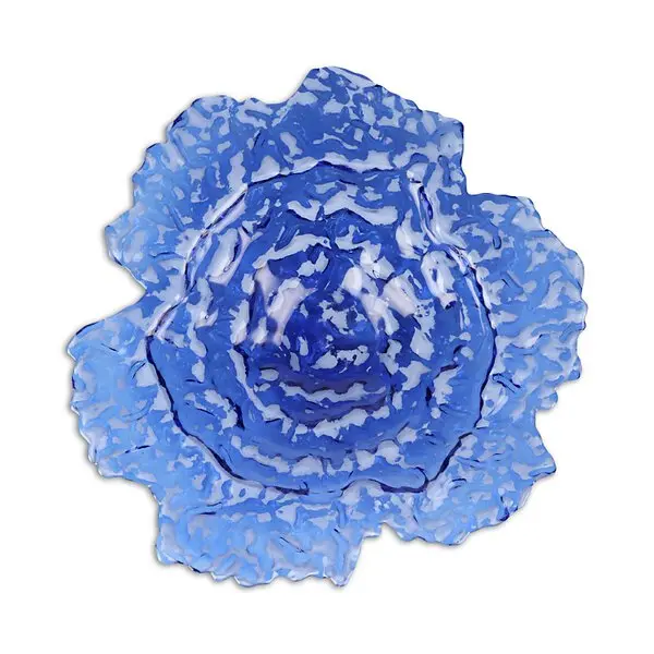 VIETRI Ostrica Glass Blue Centerpiece - Cobalt