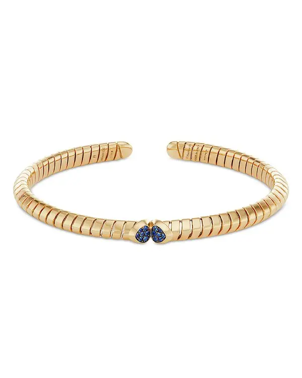 Marina B 18k Yellow Gold And Sapphire Bangle - Blue/yellow