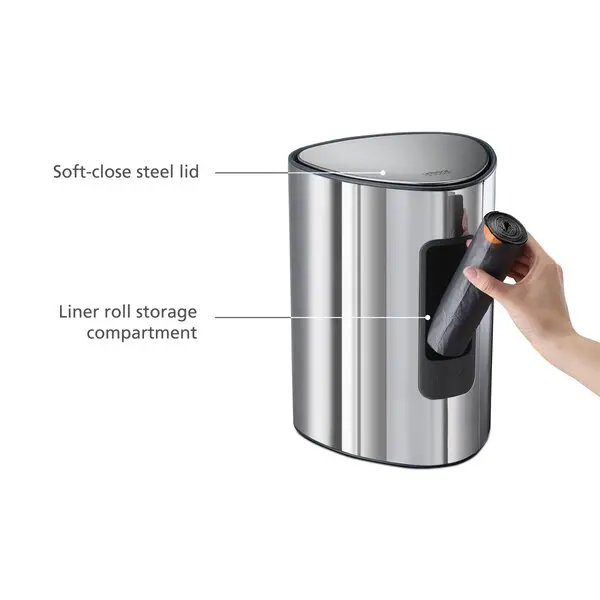JOSEPH JOSEPH Easystore Luxe Stainless-steel 5l Pedal Bin