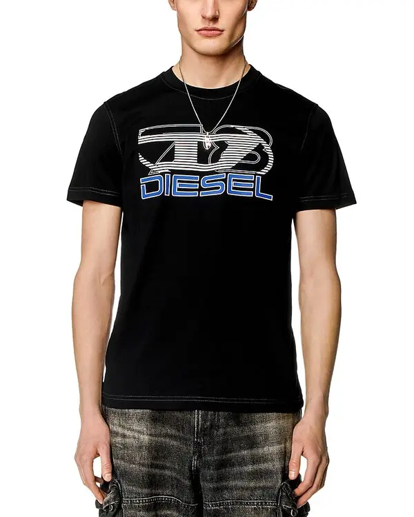 DIESEL® T-diegor-k74 Graphic Tee - Deep Black