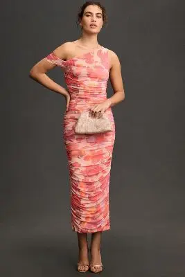 AFRM Off-the-shoulder Ruched Maxi Dress