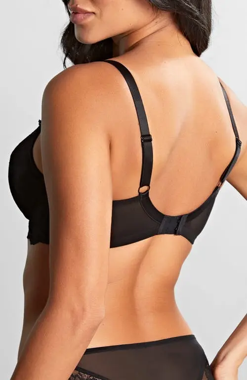 Panache Ana Underwire Stretch Lace Plunge Bra - Black