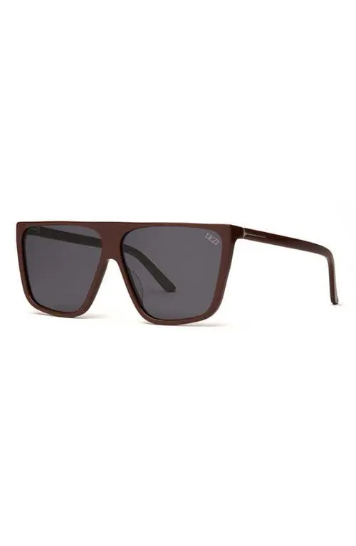 Dezi Type B 63mm Oversized Sunglasses - Chocolate / Dark Smoke
