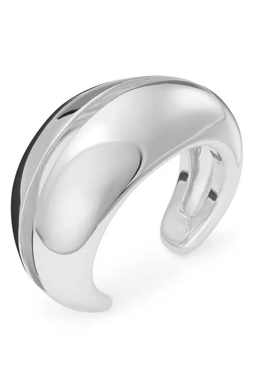 Tory Burch Wave Cuff Bracelet - Light Silver
