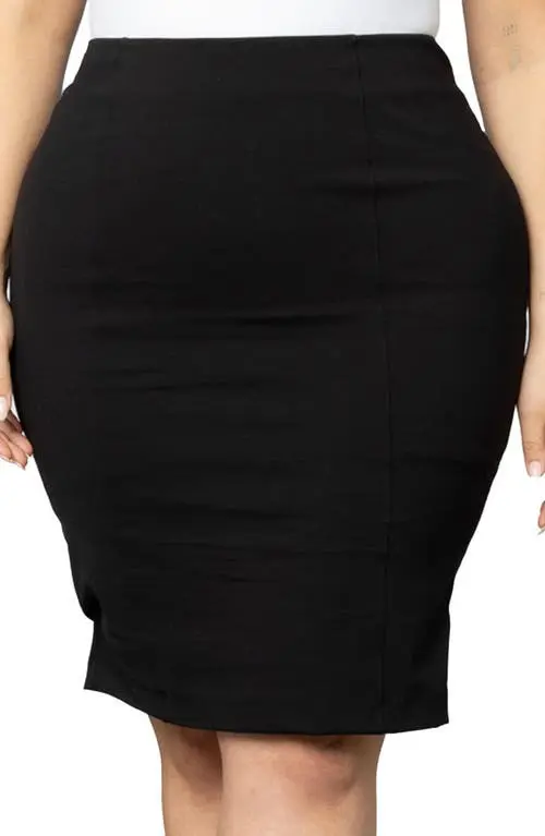 KIYONNA Pencil Skirt - Black Noir
