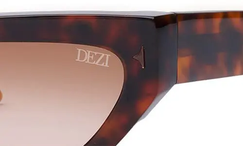Dezi Lil Switch Rectangular Sunglasses - Fiery Tortoise/sienna Faded