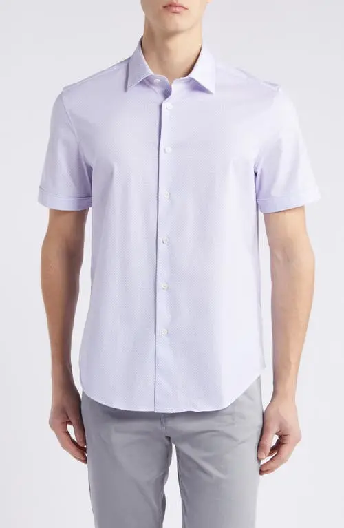 Bugatchi Miles Ooohcotton® Serpentine Print Short Sleeve Button-up Shirt
