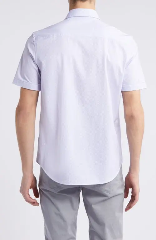 Bugatchi Miles Ooohcotton® Serpentine Print Short Sleeve Button-up Shirt