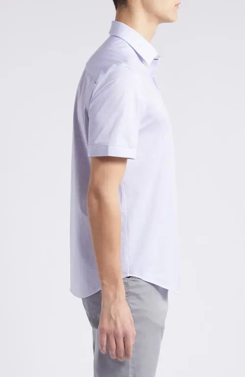 Bugatchi Miles Ooohcotton® Serpentine Print Short Sleeve Button-up Shirt