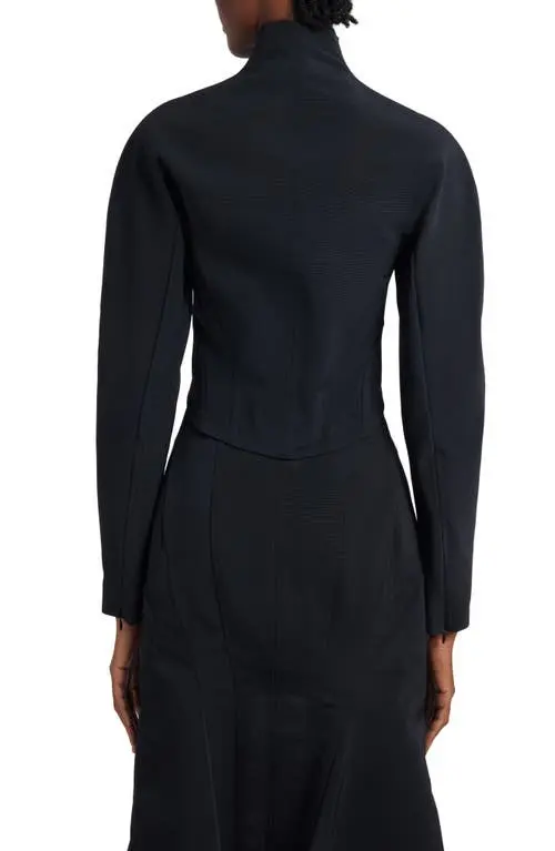 Alaïa Funnel Neck Cropped Jacket