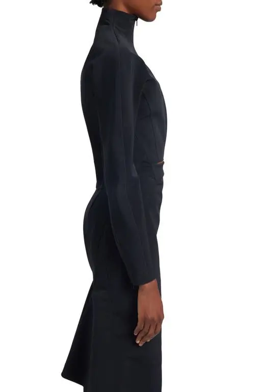 Alaïa Funnel Neck Cropped Jacket