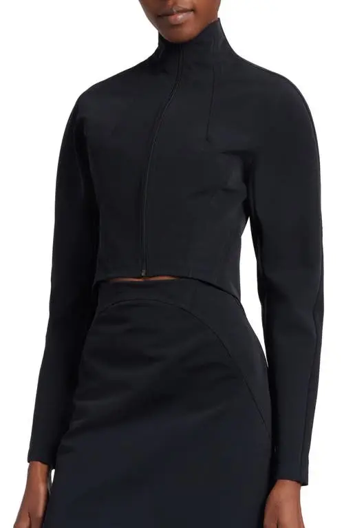 Alaïa Funnel Neck Cropped Jacket