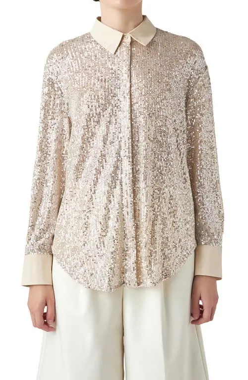 GREY LAB Sequin Shirt