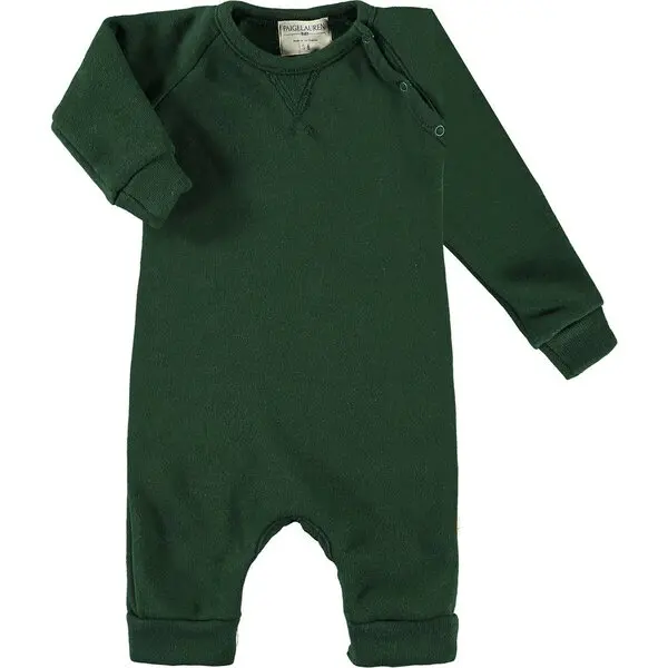 PAIGELAUREN Heavyweight Fleece Romper - Green