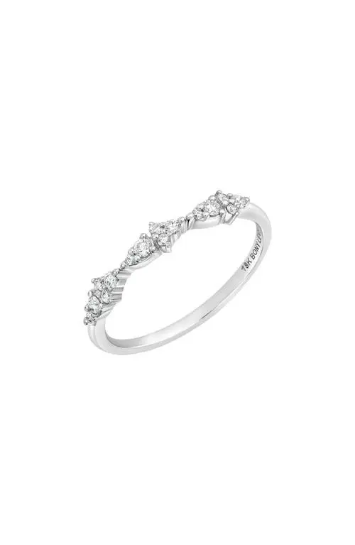 Bony Levy Getty Floral Diamond Stacking Ring - 18k White Gold