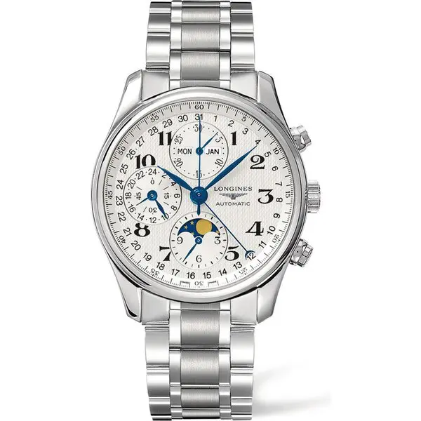 LONGINES Master Automatic Chronograph Bracelet Watch - White