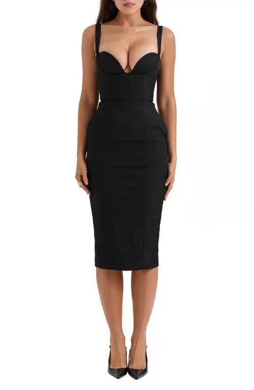 all over my body midi dress black Iconic Body Slimming Midi Dress Black – ICONIC7