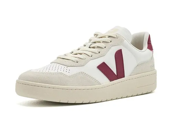 VEJA V-90 Sneakers With Leather Upper And Rubber Outsole - Bone
