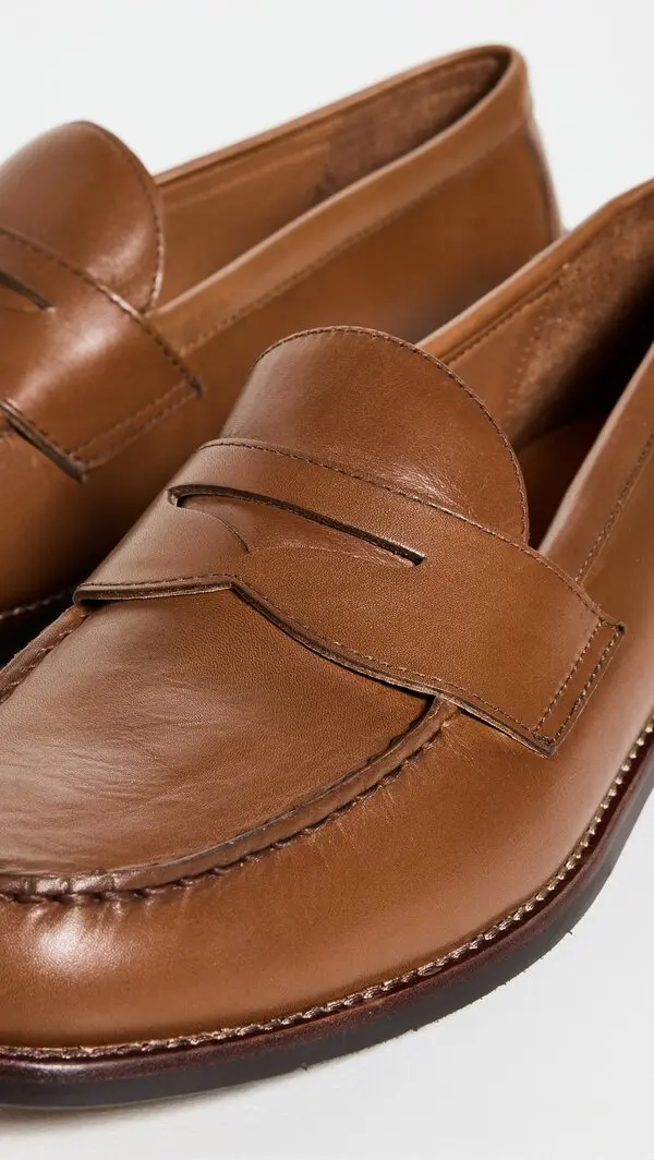 Polo Ralph Lauren Alston Leather Penny Loafers - Tan