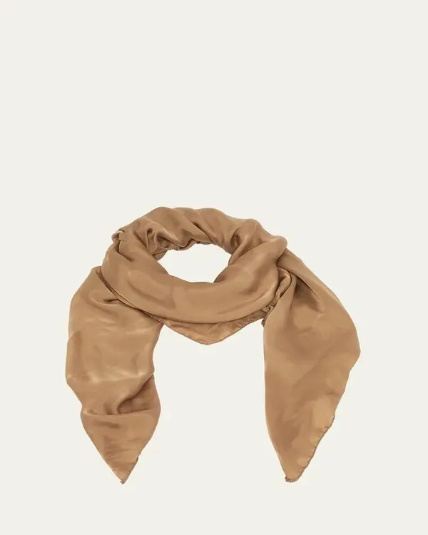 Saint Laurent Silk Square Scarf - Rose