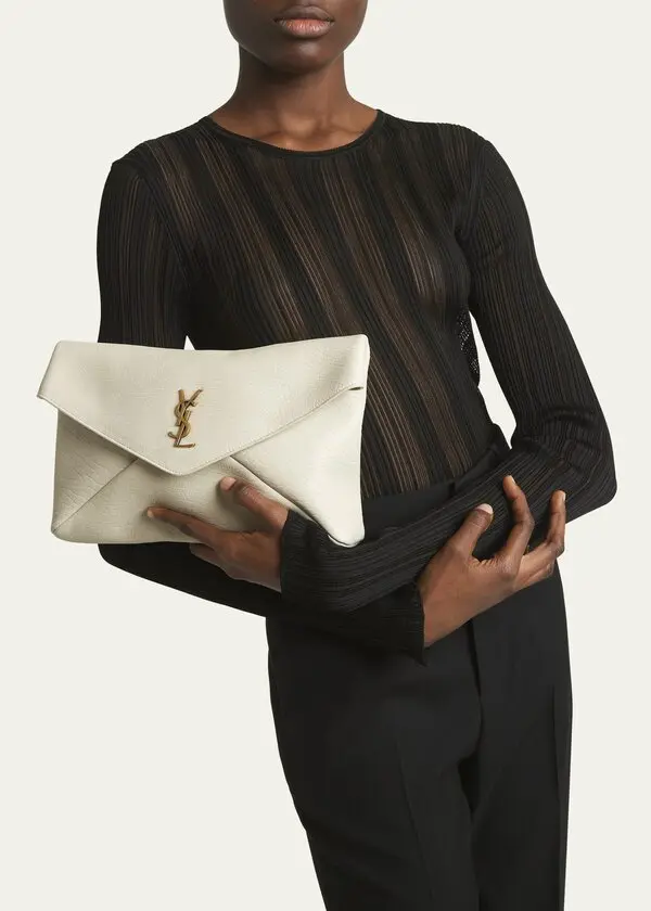Saint Laurent Large Envelope Pouch - Black