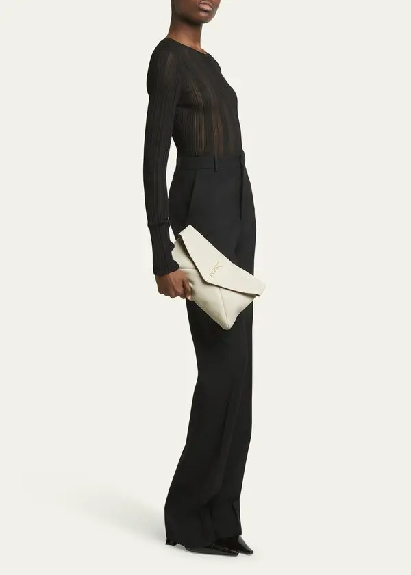 Saint Laurent Large Envelope Pouch - Black