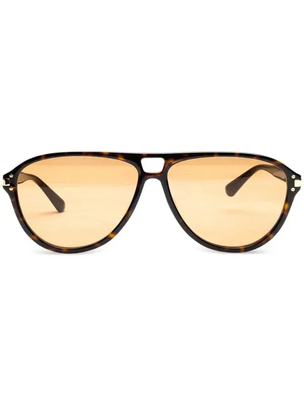 Amiri Logo Aviator Sunglasses - Brown