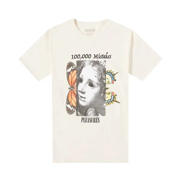 PLEASURES Mistakes Graphic T-shirt - Cream