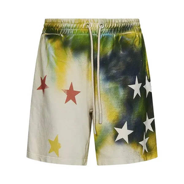 Palm Angels Sprayed Stars Vintage Sweatshort - White