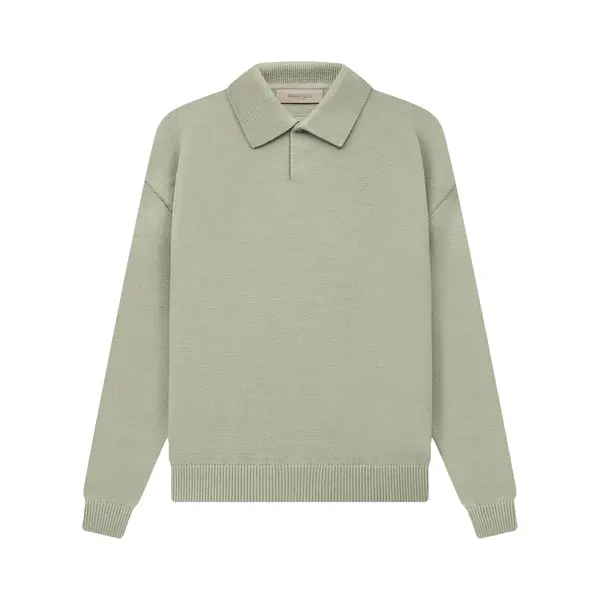 Fear Of God Knit Long-sleeve Polo - Green