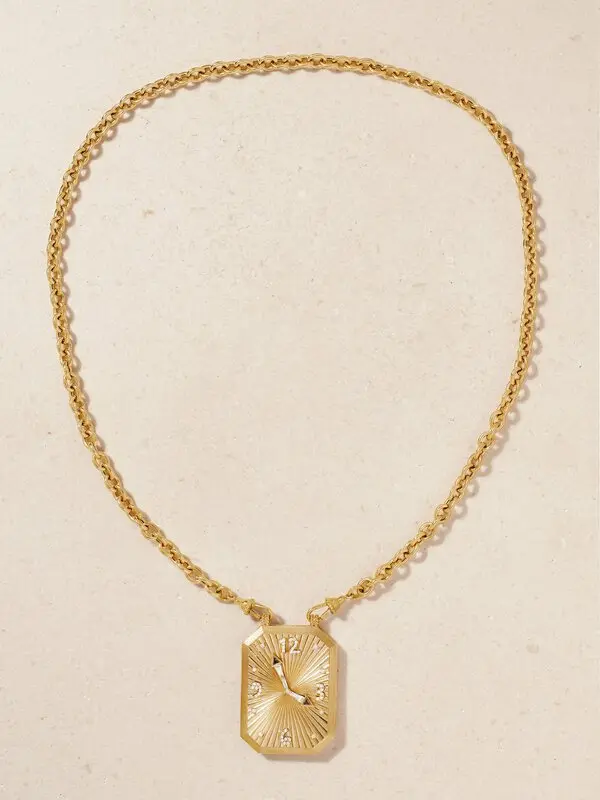 MARIE LICHTENBERG Thinking Of You Diamond Necklace - Gold